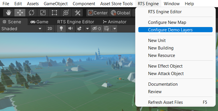 Setup New Map Scene | Unity RTS Engine Documentation